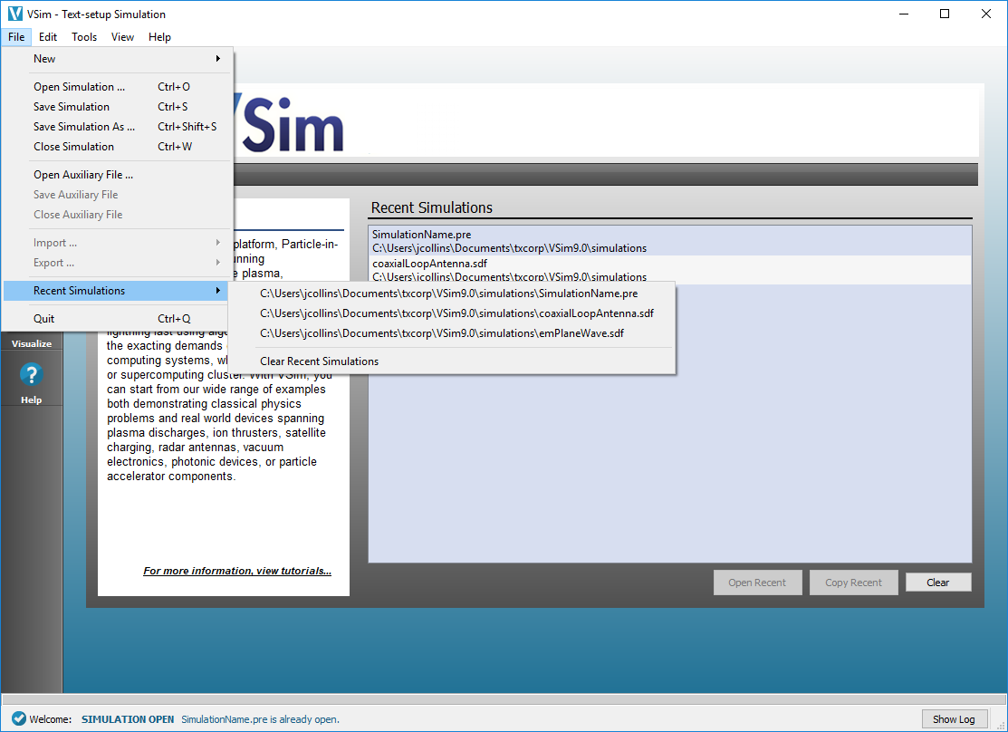 File Menu — v12.0.3