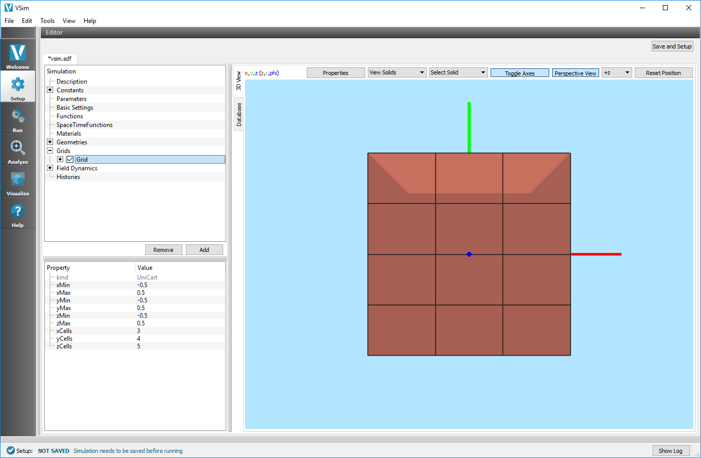 Visual-setup Simulations — v12.0.3